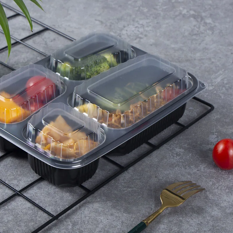 4 Compartment Disposable Plastic Food Take Out Container