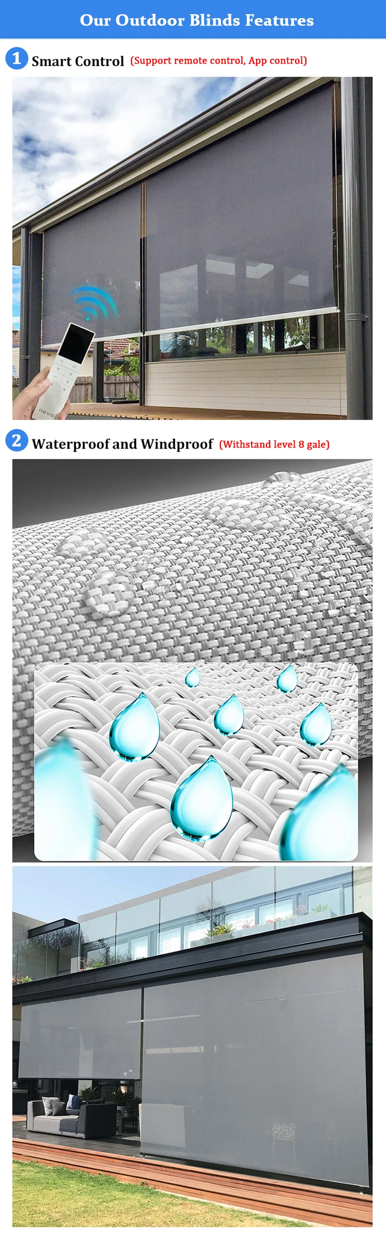 Garden Screen Zip Track Screen Retractable Patio Screens