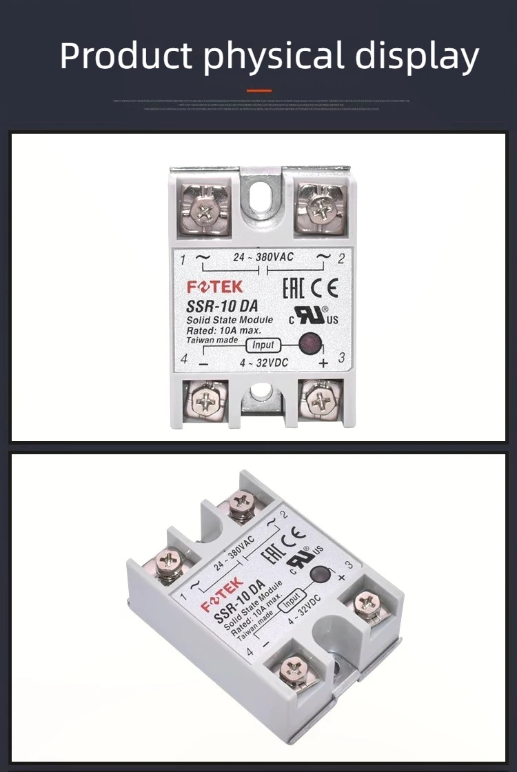 Fotek Single Phase Solid State Module Variable Resistance Thyristor Ssr-40va From Stock Cooling ...