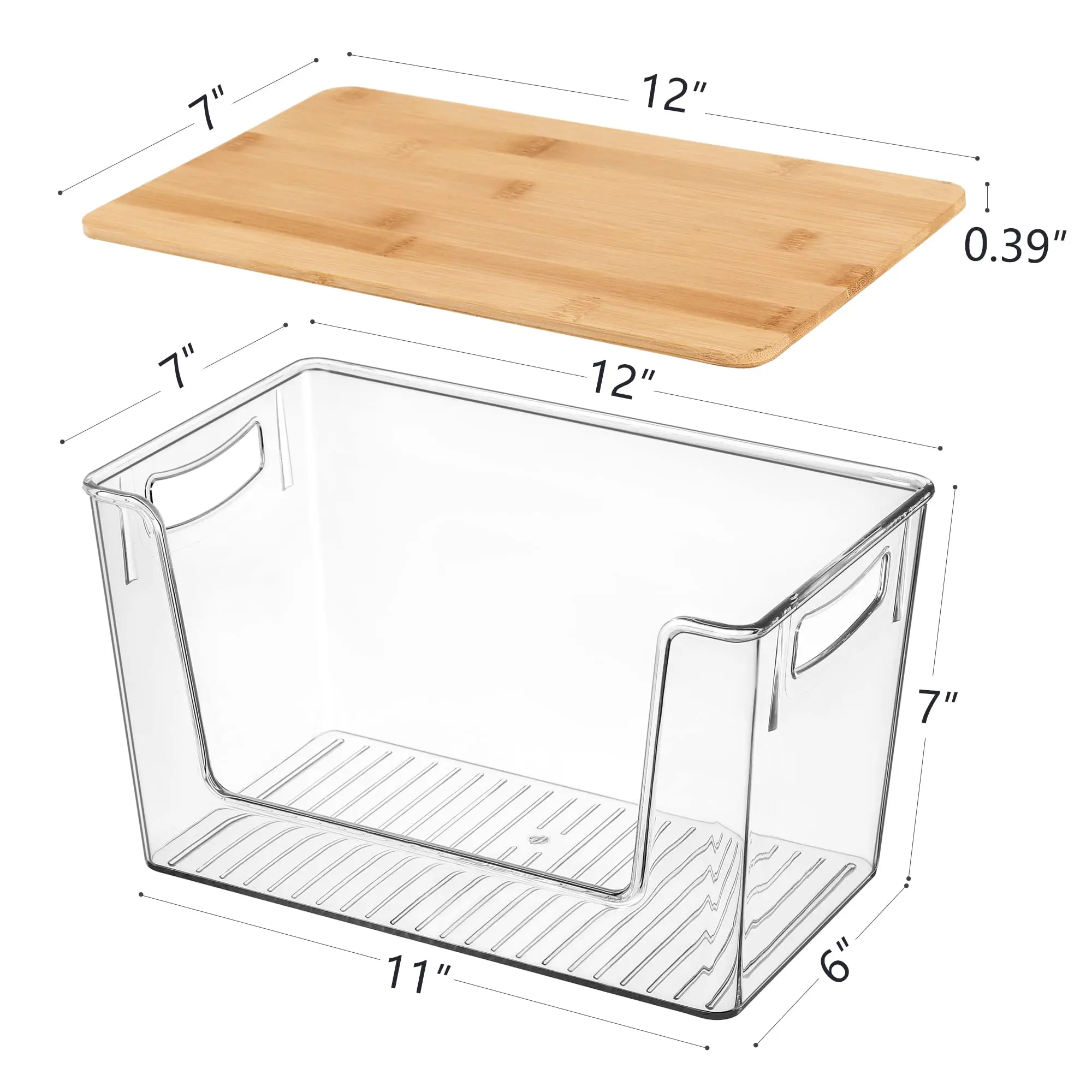 Clear Stackable Storage Containers - Ideal for Kitchen Organization