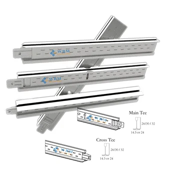 Cheap Wide Groove T Bar Main Tee Cross Tee Galvanized Steel Ceiling T ...