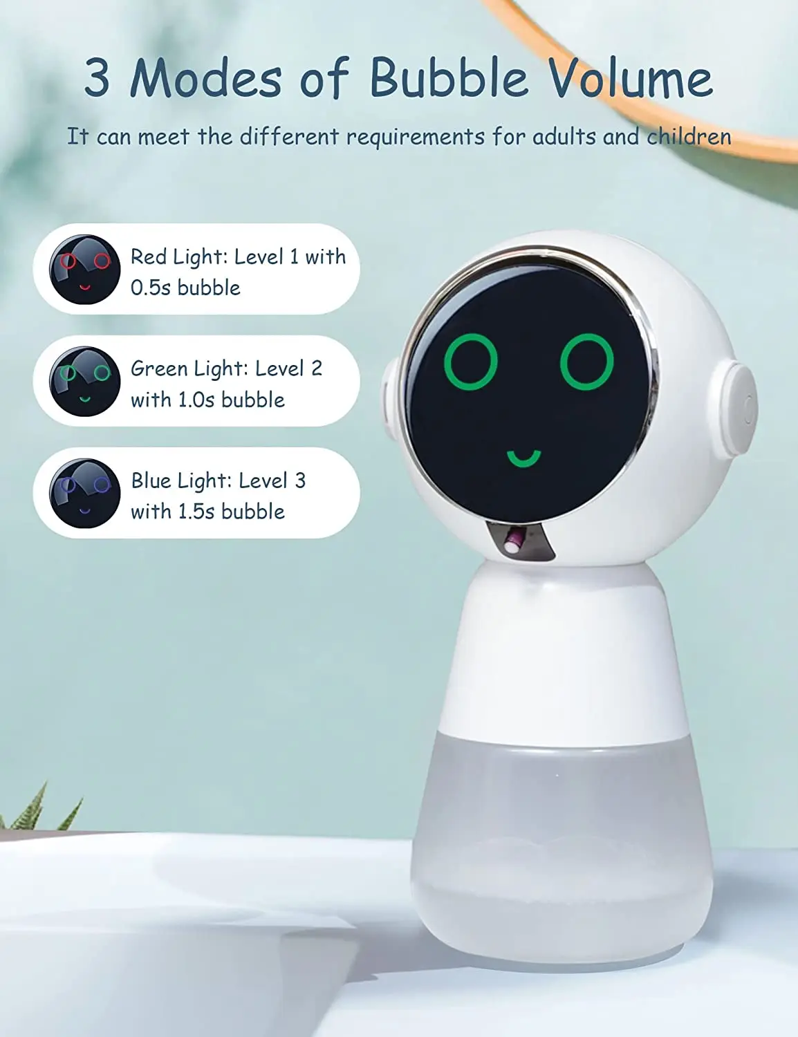 Lovely Smiling Face Automatic Soap Dispenser 3 Modes Foaming Soap ...