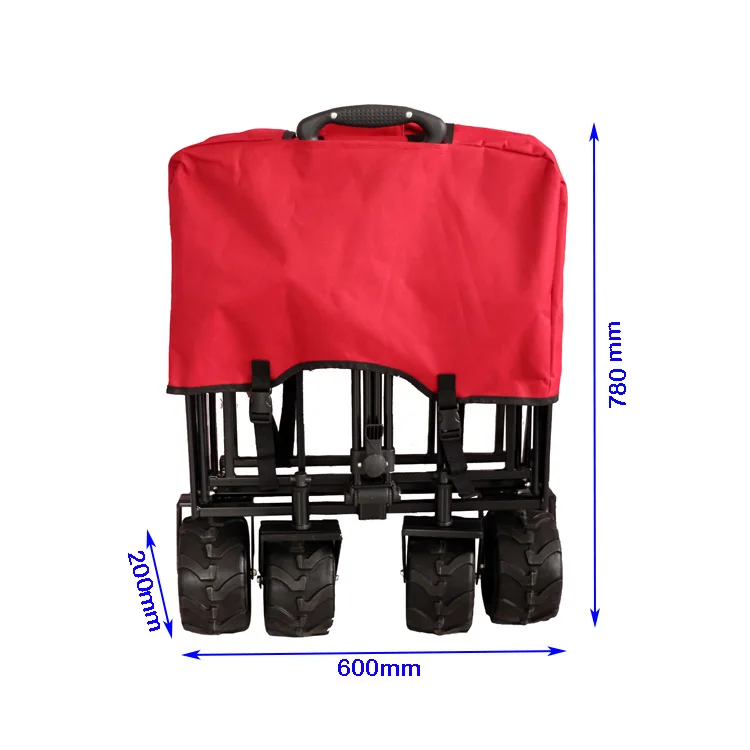 Heavy Duty Inflatable Balloon Wheel Folding Wagon All Terrain Cart ...