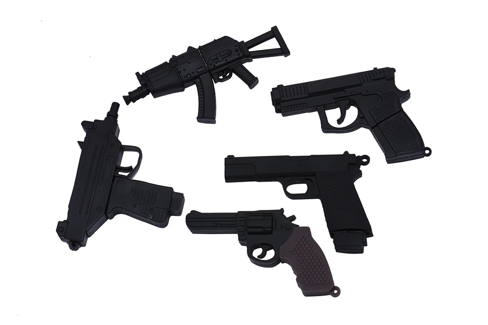 Customized PVC 3D Toy Gun Shape USB Flash Drive 4GB 8GB