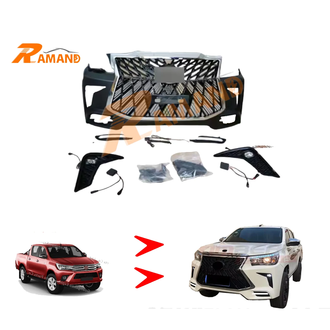 4WD Conversion Kit for Hilux 2016-2020 to Lexus Bumper Upgrade