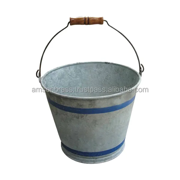 Galvanized Steel Pail Bucket Pail Bucket Galvanized Finished Leak Proof ...