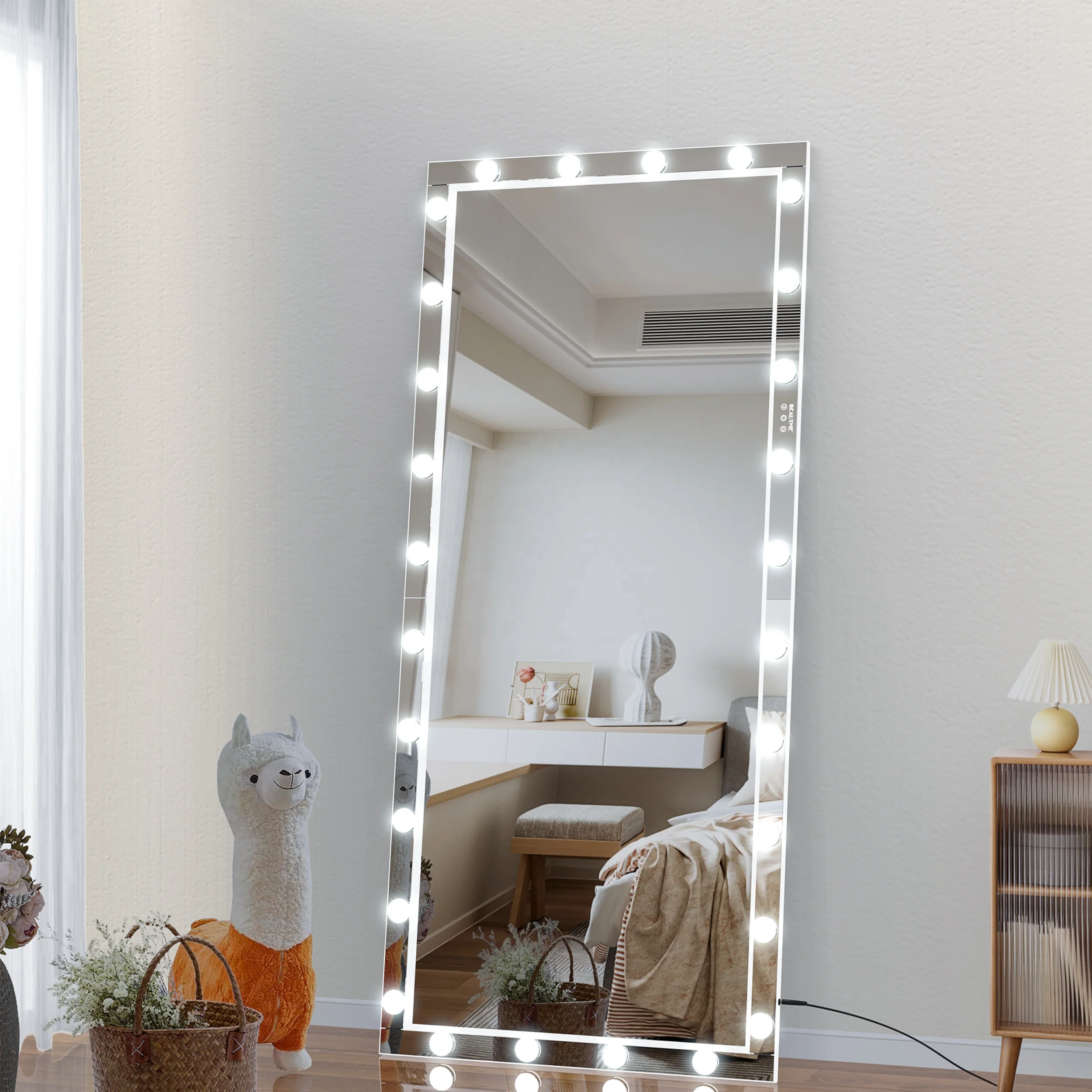 Beautme Espejos Para Dormitorio 72"*36" Inch Large Mirror Standing Led ...
