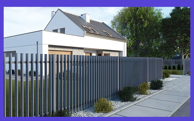 Zinc Steel Frame Metal Fence Panel Made in China for Villa Garden ...