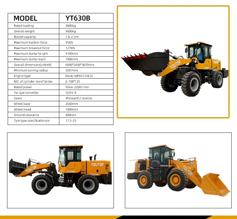 New YT930 2.5ton Mini Telescopic Loader Boom Wheel Loader with CE ...
