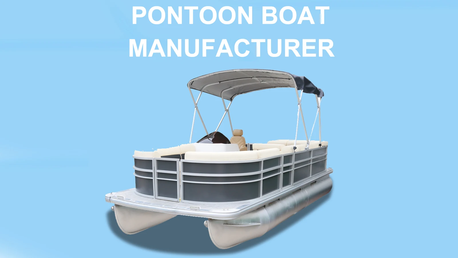 Kinocean Luxury Safety Top Awning Aluminum Pontoon Boat Waterplay ...