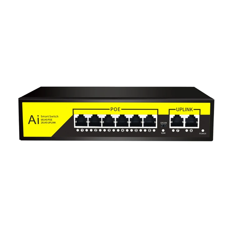 6 Port Gigabit Poe Switch,1 Gigabit Sfp 1 Uplink,4 Gigabit Ethernet ...