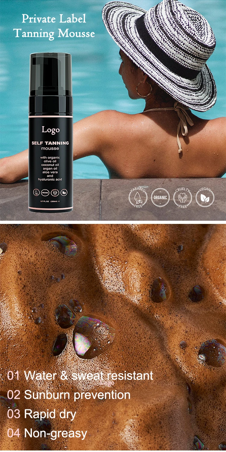 Private Label Instant Self Fake Tanning Mousse - Buy Accelerator ...
