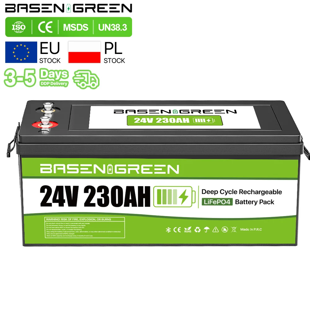 Basen Green EU Stock 12V Lifepo4 Battery: 100Ah, 200Ah, 300Ah Deep ...