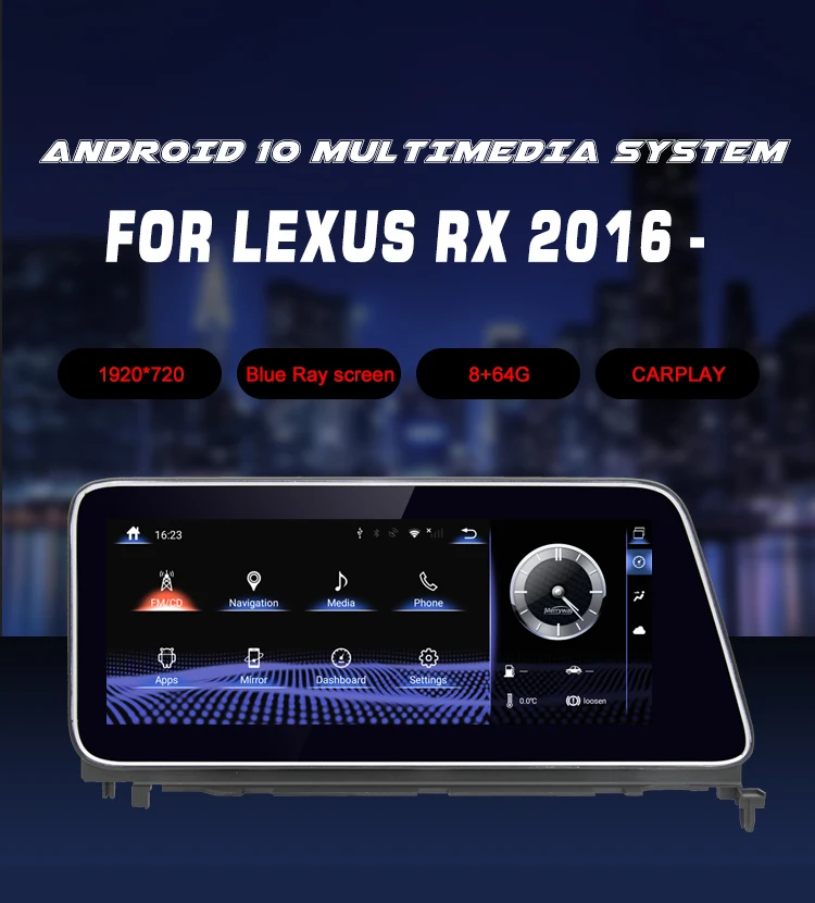 12.3 Inch Gps Android Car Multimedia For Lexus Rx 450h 220t 2016 ...