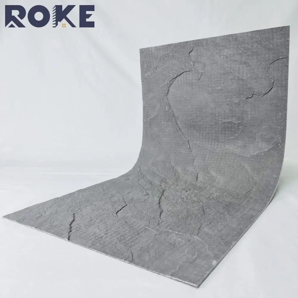 Travertine Slab Clay Wall Tile Flexible Soft Stone Veneer Sheet ...