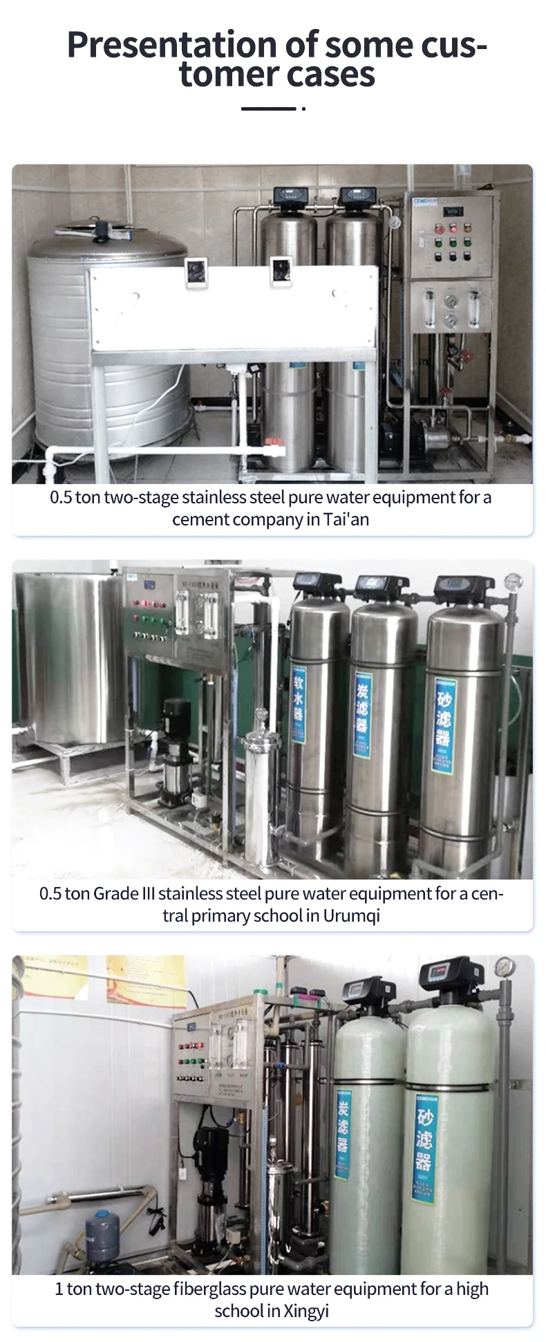Industrial Swimming Pool Reverse Osmosis Filtration Pure Water Filter ...