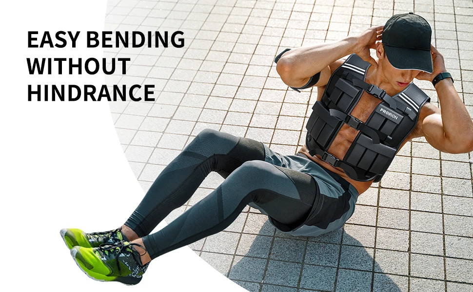 PROIRON Removable Iron Sand Bags - Adjustable Weighted Vest