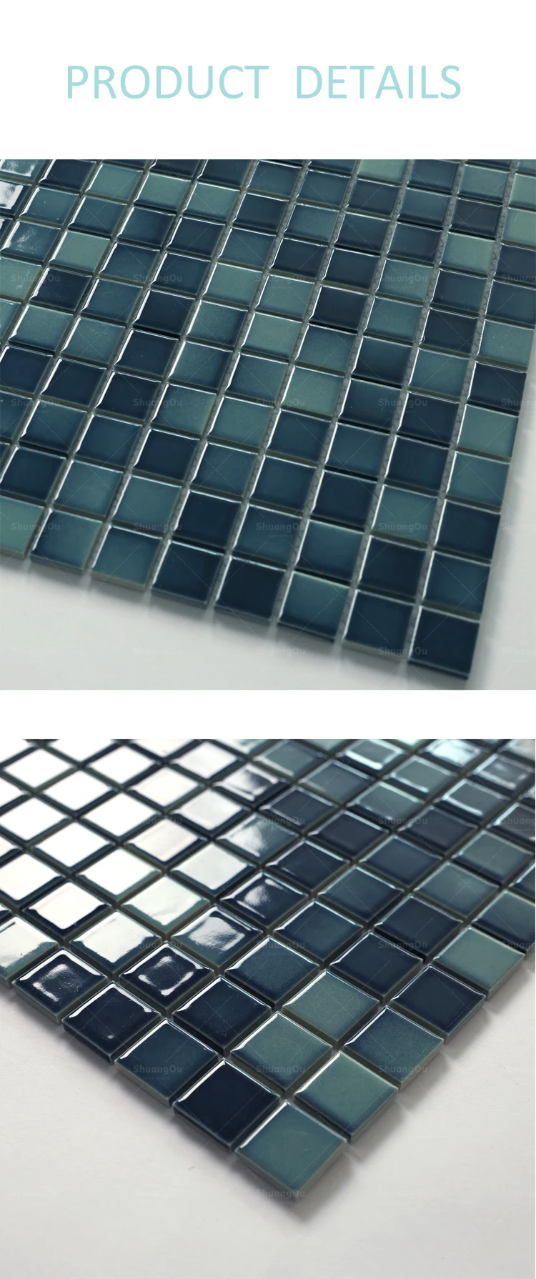 Brown Ceramic Tiles Porcelain Mosaic Tile For Swimming Pool Decoration ...