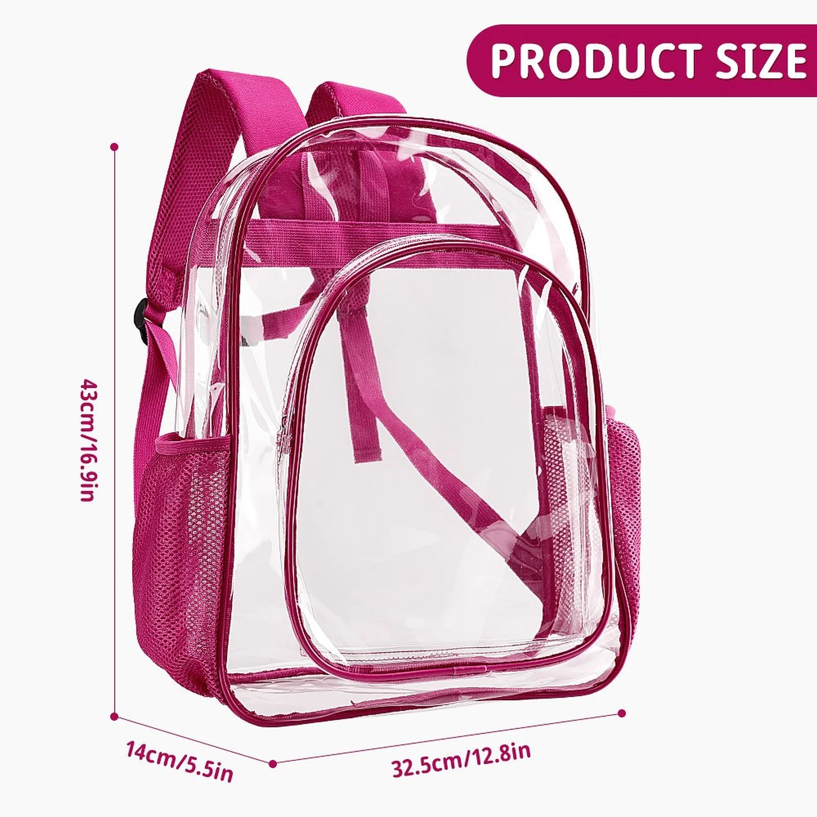 Customized Waterproof School Bag - Clear PVC Travel Backpack