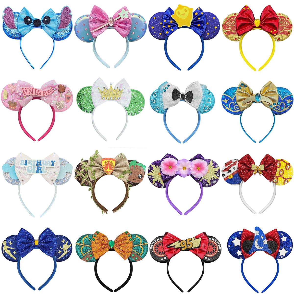 HC282 Princess Magic Headband Cartoon Anime Cosplay Hair Hoops Sequin ...