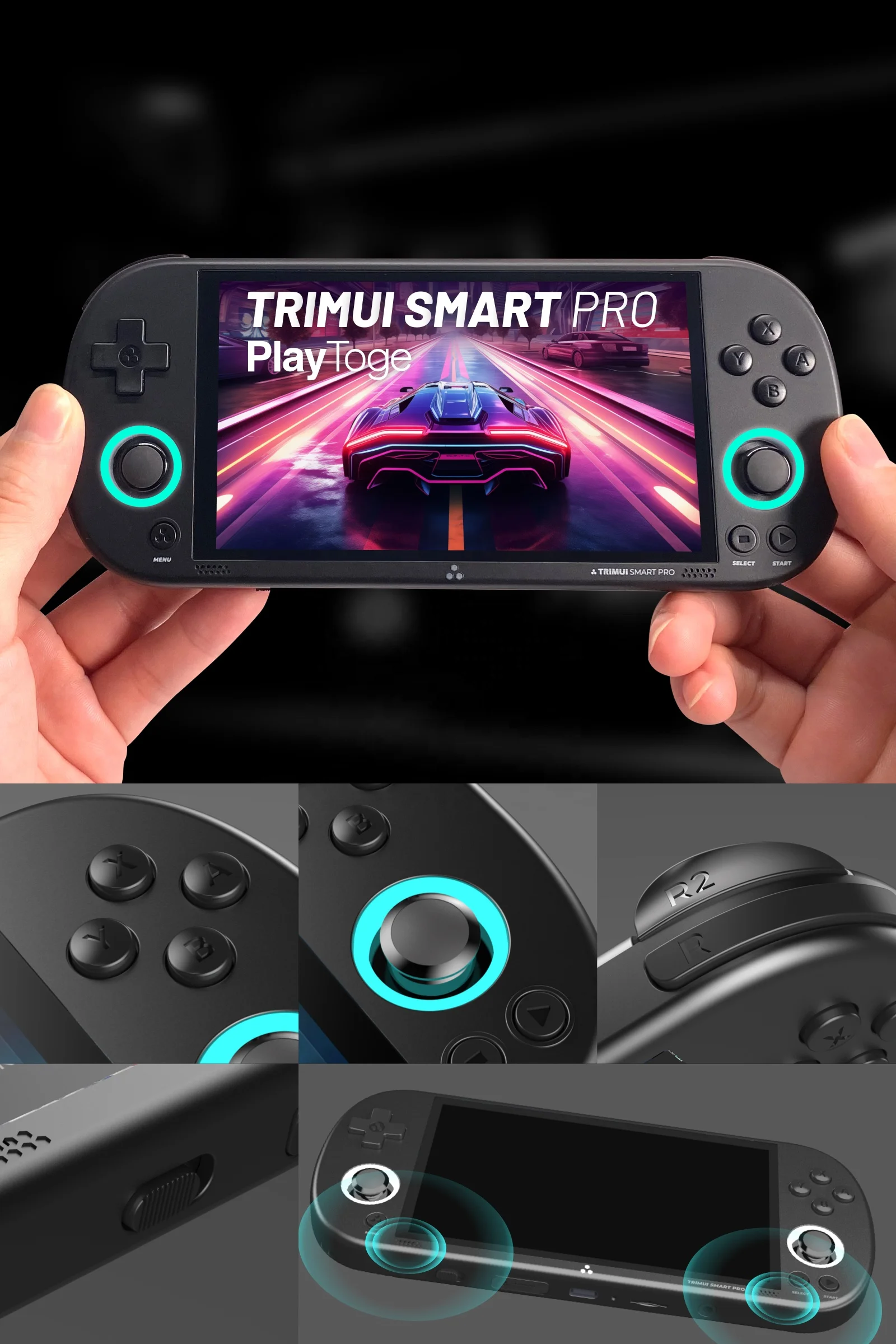 256 Trimui Smart Pro, Handheld Game Console, 4.96 Inch IPS 1280x720 ...