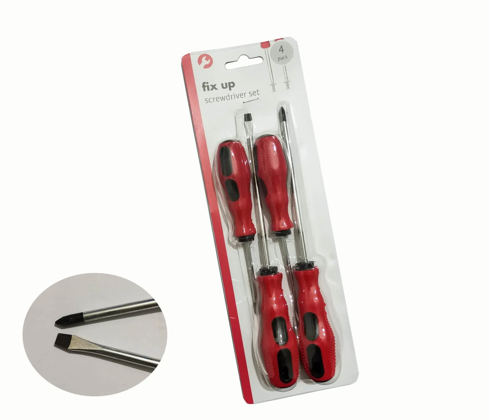 4pcs Soft Grip Handle Slotted Phillips Type Screwdriver Set With ...
