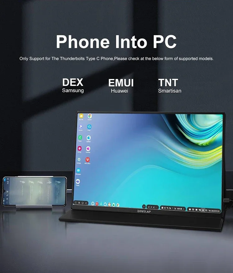 16 Inch Portable Screen With Ips Touchscreen,Eye Care,Dual Usb-c And ...