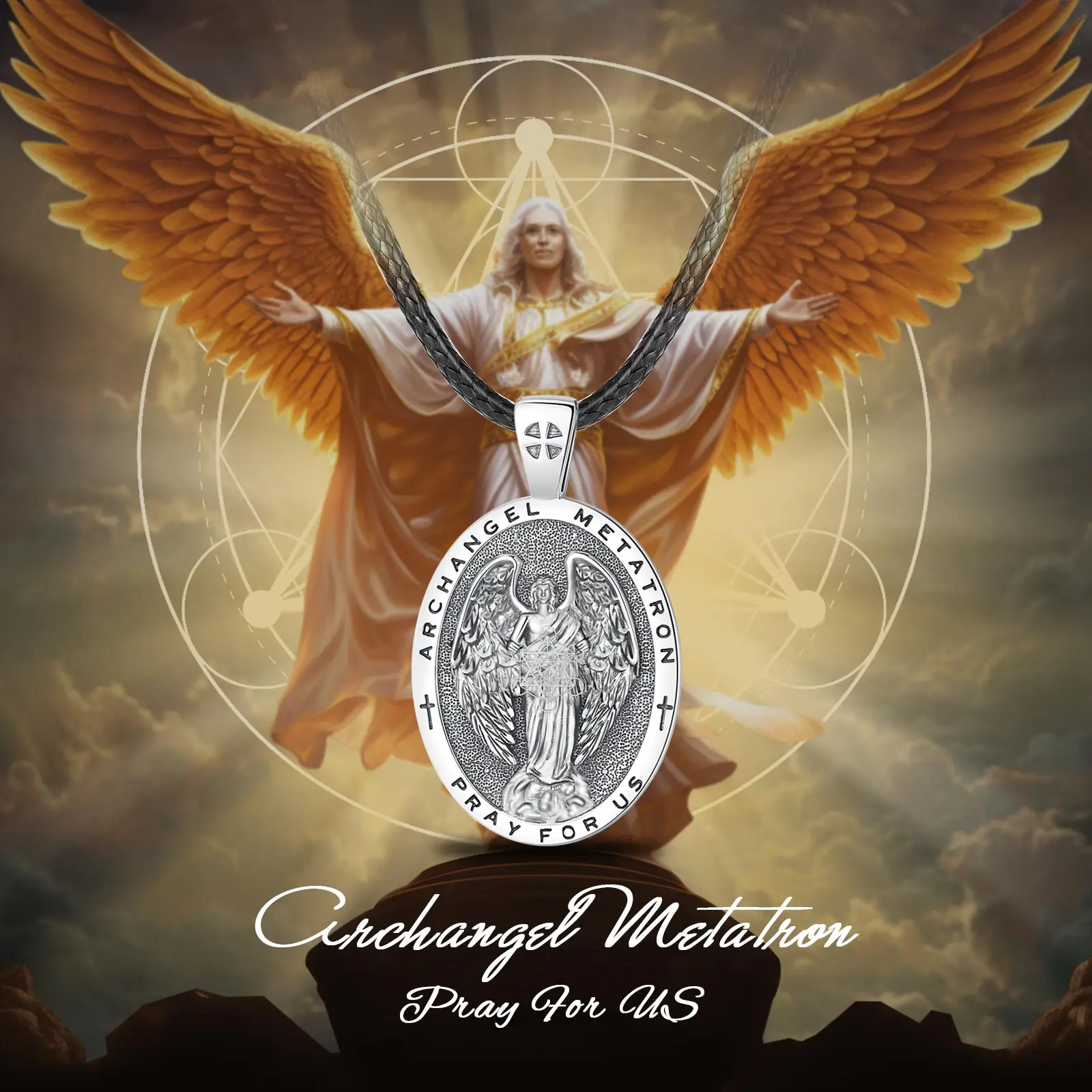 Metatron's Cube Archangel Necklace - Spiritual Protection