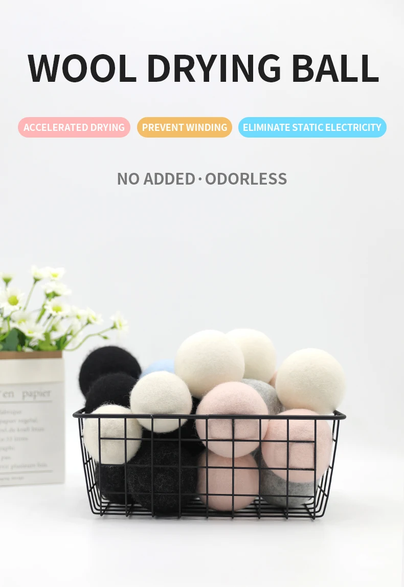 Handmade Smart Sheep Wool Dry Wash Ball Special Wool Drying Ball For ...