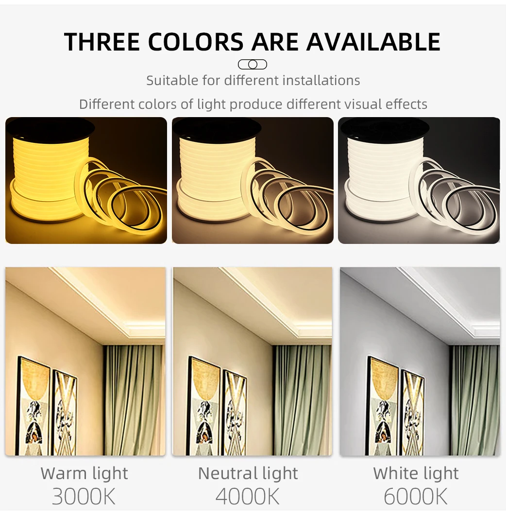 New Ultra Bright Leds 7-8w/m 296led/m Seamless Pcb Consistent Color And ...