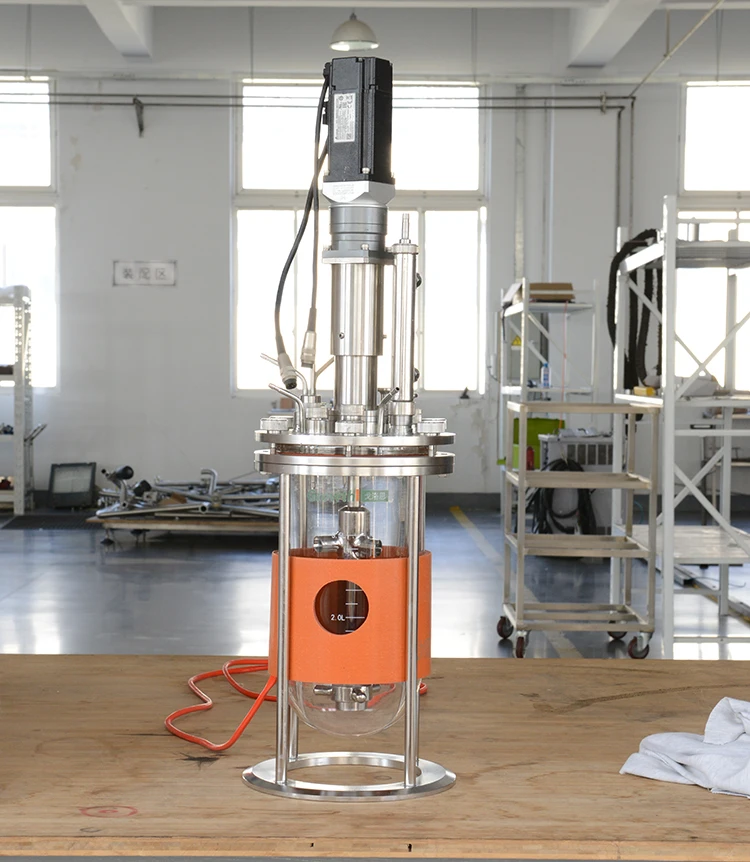 Microcarrier Cell Culture Bioreactor - Automatic Lab Glass Fermenter ...