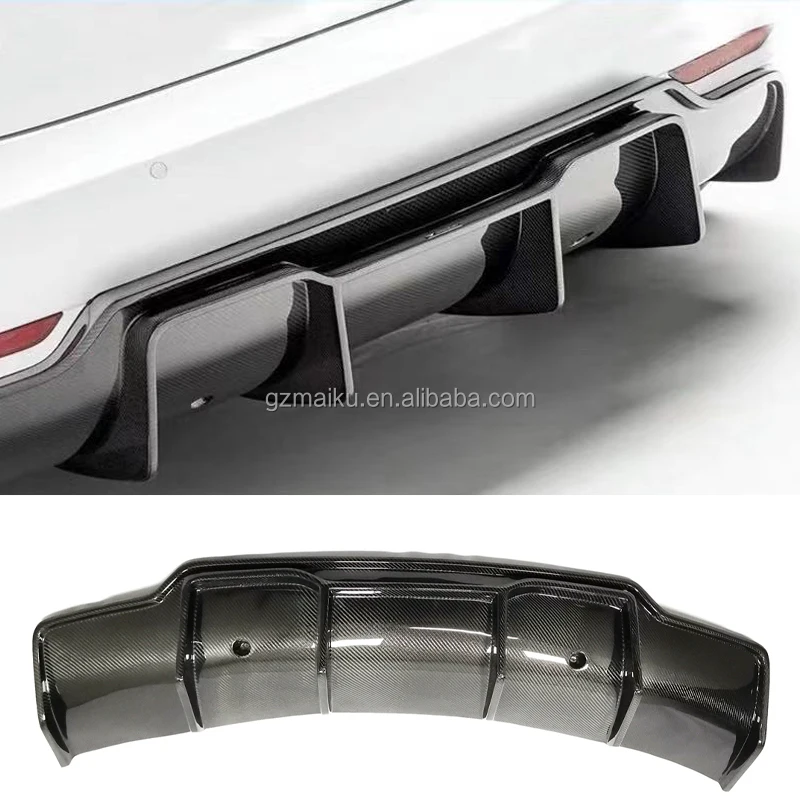 V-style Carbon Fiber Rear Bumper Lip Spoiler Diffuser Body Kits For ...