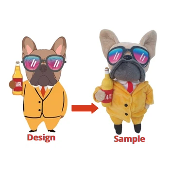 Promotional Custom Made Stuffed Plush Dog Company Mascot Brand Your ...