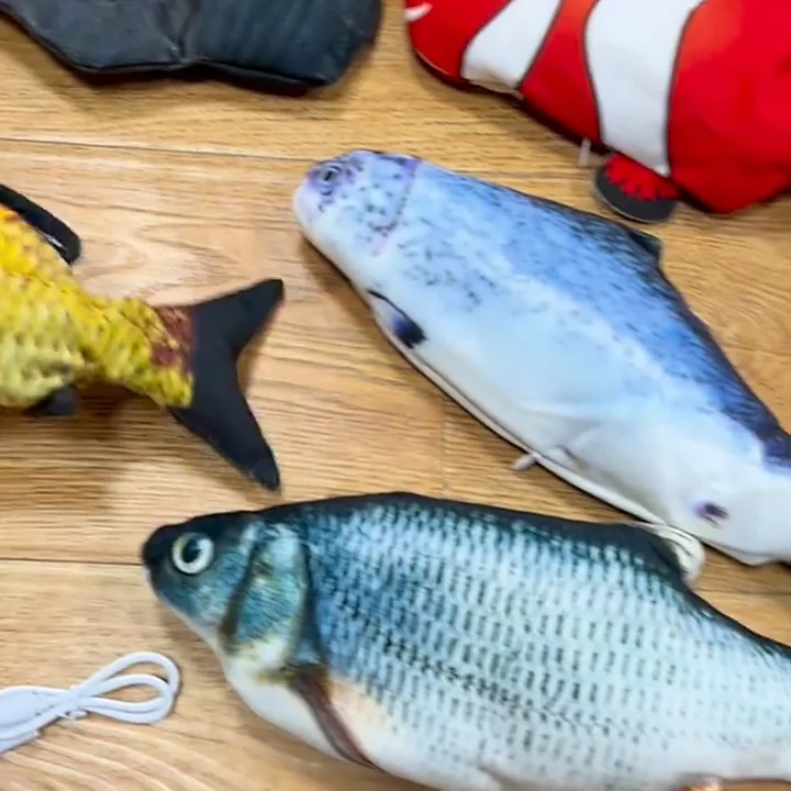 Puda Custom Interactive Electronic Flopping Catnip Moving Fish Pet Cat Toys - Buy Flippity Fish ...