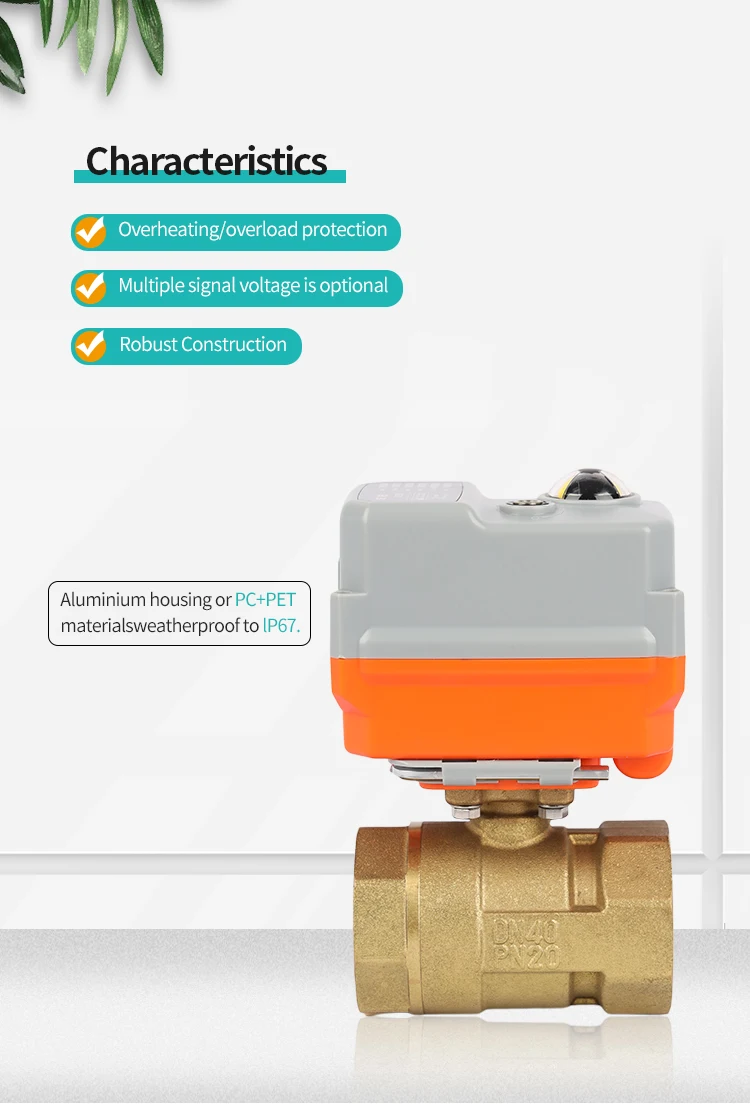 2 Way Motorized Regulating Valve - Durable Brass Ball Valve