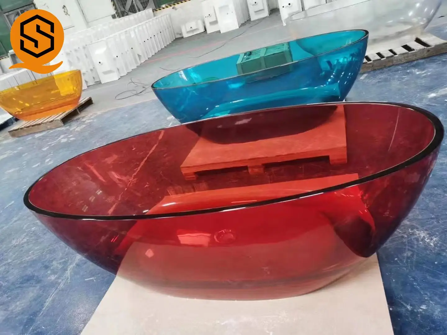 Luxury Clear Resin Stone Freestanding Bath – Eco-Friendly Acrylic Tub ...