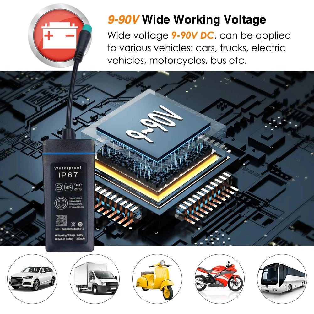 Rastreador IP67 Waterproof Stop Engine 4g Lte Tracker Motorcycle Bike Vehicle Car Gps Tracking ...