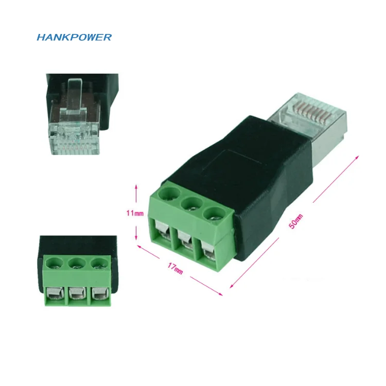 Rj45 To Rs485 3-pin Screw Connector | Oem Customizable Connector