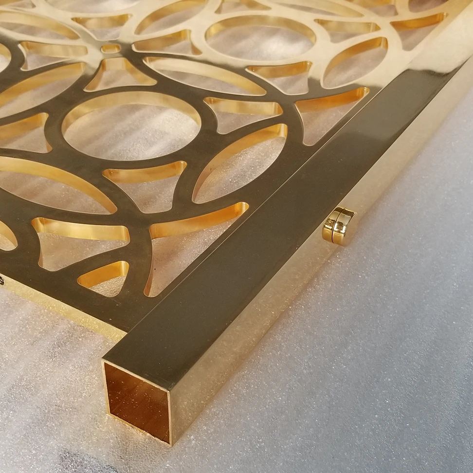 Luxury Super Golden Stainless Steel Laser Cut Screens
