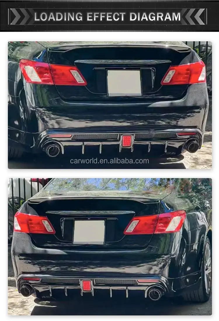 Car Body Kit for Lexus ES ES350 2006-2012 - Rear Diffuser Lip with ABS ...