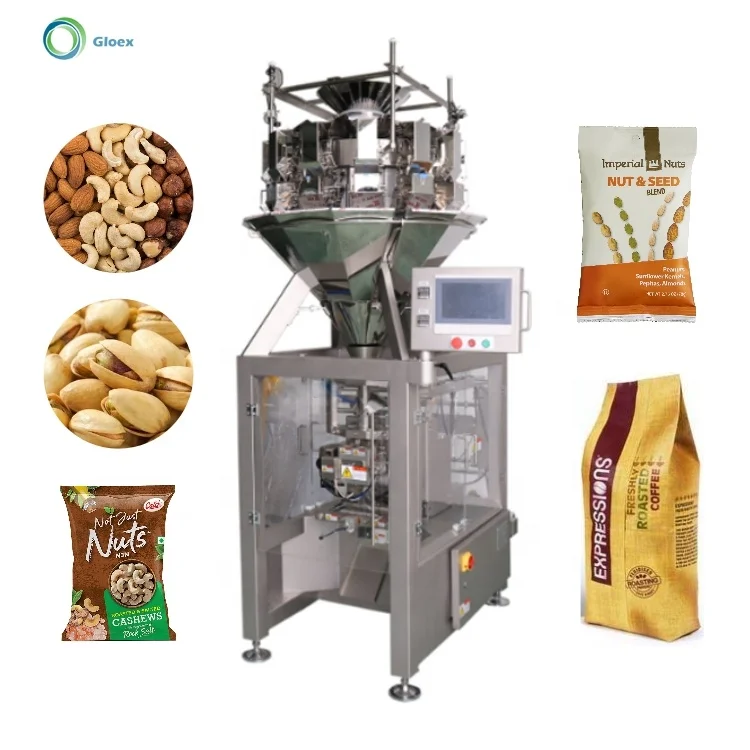 VFFS Nuts Packaging Machine Vertical Form Fill Seal Machine Peanut ...