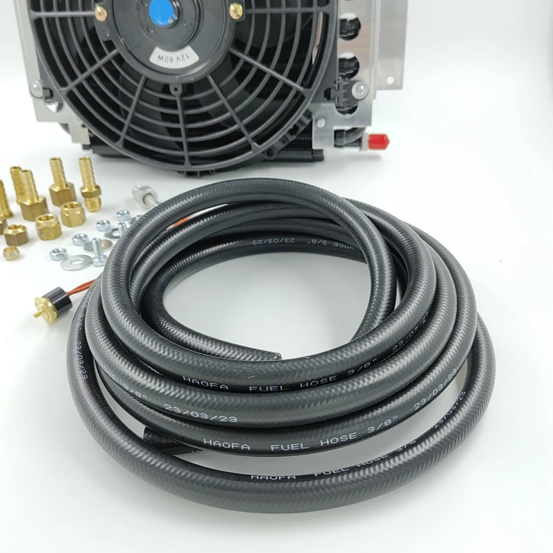 Transmission Oil Cooler Fan Tube Fin Oil Cooler with Fans Dual Pass ...