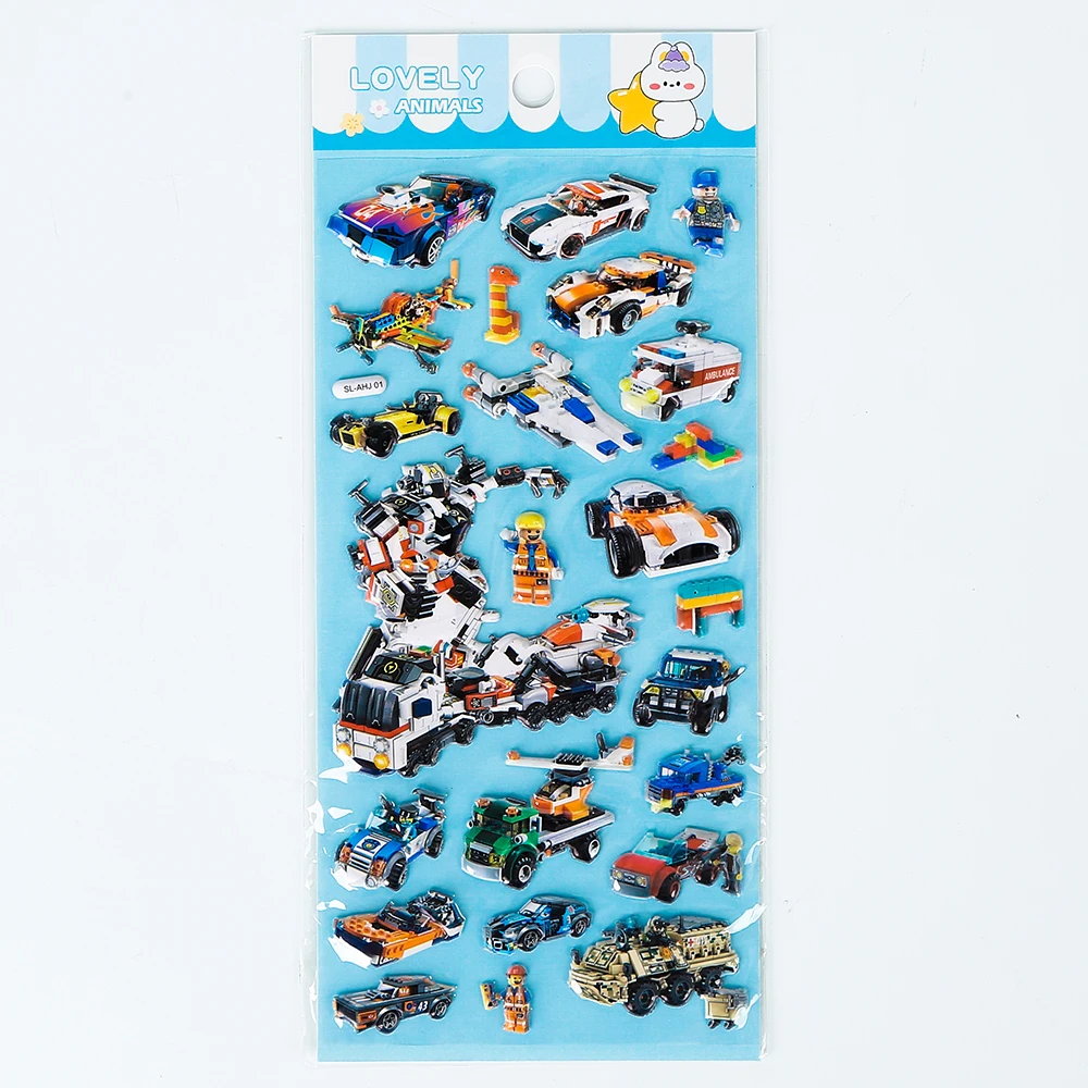 Decorative Kids Cute Pvc Vinyl Cartoon 3d Eva Foam Puffy Stickers For ...