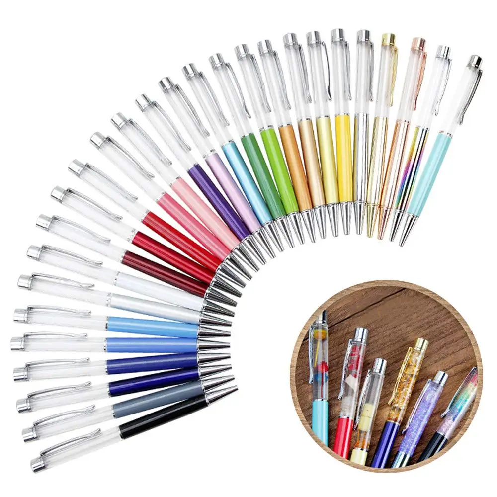 27 PACK Colorful Empty Tube Pens - DIY Liquid Sand Pens