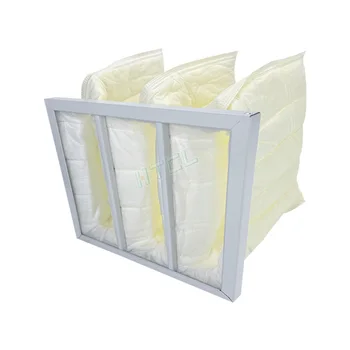 Hvac Air Handler Filter Synthetic Fiber Bag Air Pocket Filter With ...