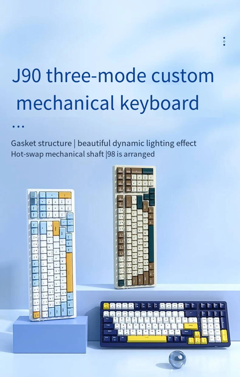 J90 Mechanical Keyboard - 98 Keys with RGB Backlight
