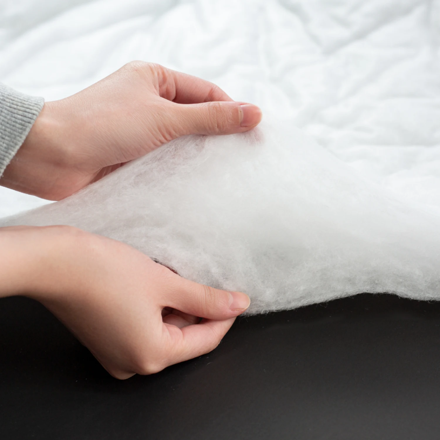 Polyester Wadding Fiber 200gsm High Loft Washable Thermal Bonded ...