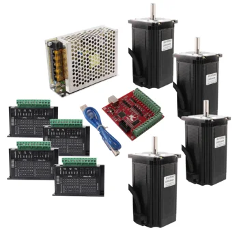 Cnc Stepper Motor Kit 4 Axis Stepping Motor 1.8 Degree Hybrid Bipolar ...