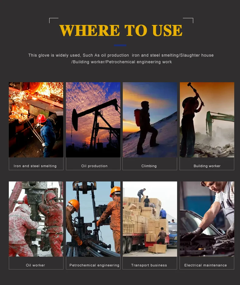 Vibration-resistant Impact Gloves Oilfield Safety Hand Grip Oil And Gas ...