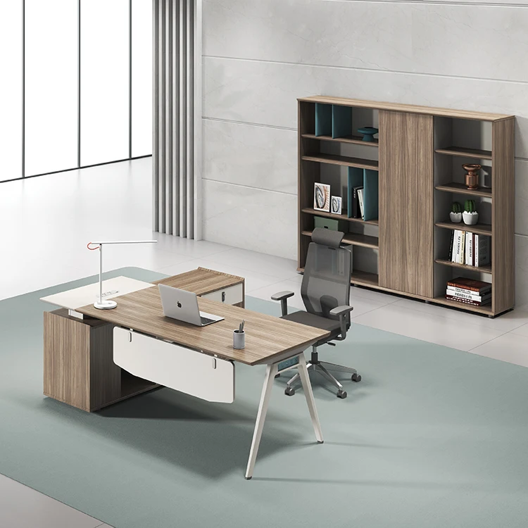 Executive Modern L Shaped Computer Desk Office Furniture Bureau ...